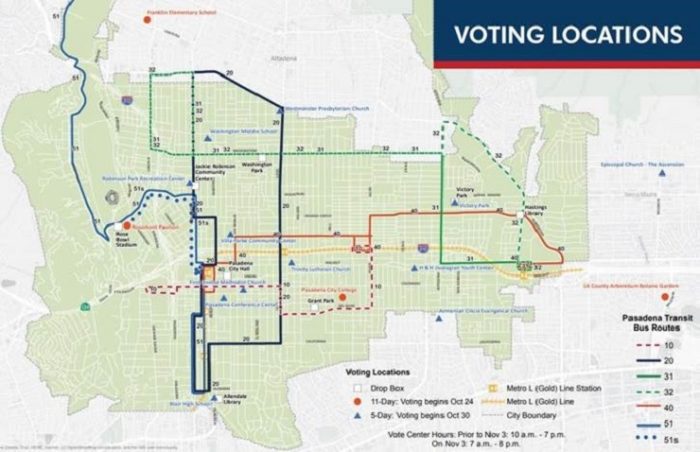 Pasadena Transit Extends Hours Through Election Day, Offers Free Rides ...