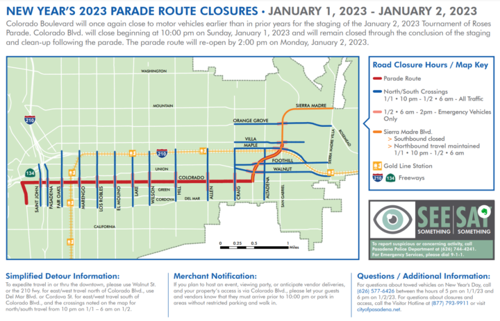 Drivers, Here’s The Latest About Rose Parade Street Closures in ...