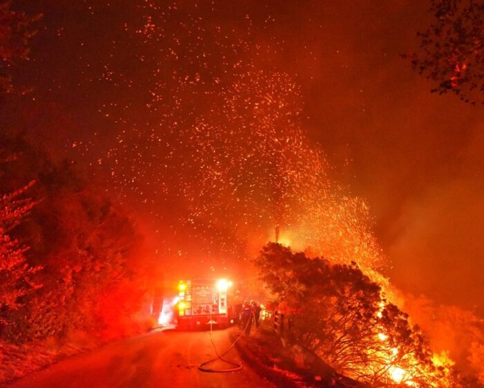 Pasadena Fire Dept. Units Rollout on Strike Team Fighting Santa Barbara ...