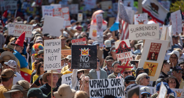 Throngs Expected to March Through Pasadena Saturday for Third ‘No Kings ...