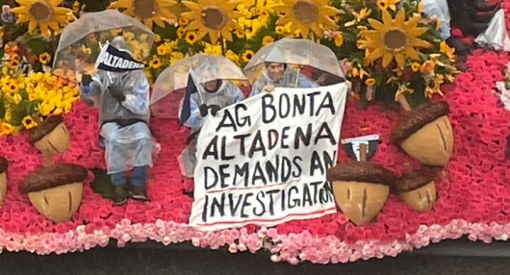 Protest Banner Calling for Eaton Fire Inquiry Pulled From Rose Parade ...